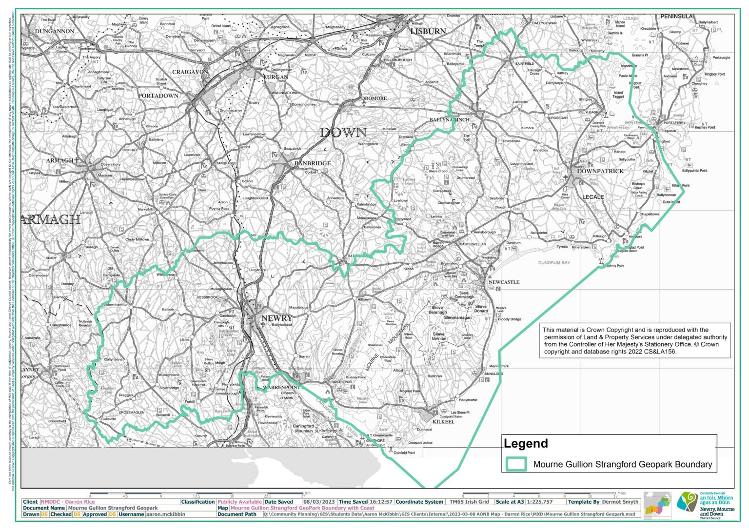 Interactive map - Mourne Gullion Strangford UNESCO Global Geopark